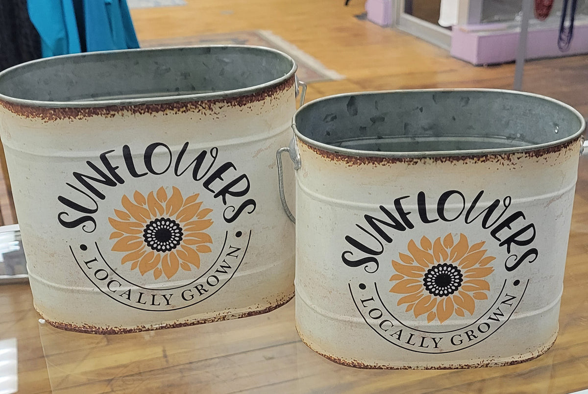 Sunflower Buckets – Grannys Loft Centric