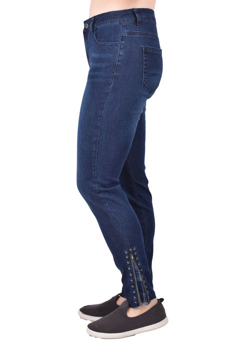 Zip Fly Denim with Plaid Detail Bottom – Grannys Loft Centric